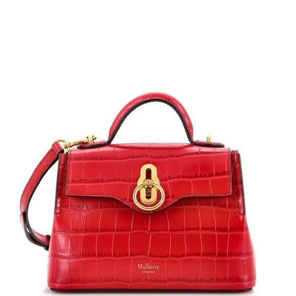 Mulberry | Bags | Mulberry Seaton Top Handle Bag Crocodile Embossed ...
